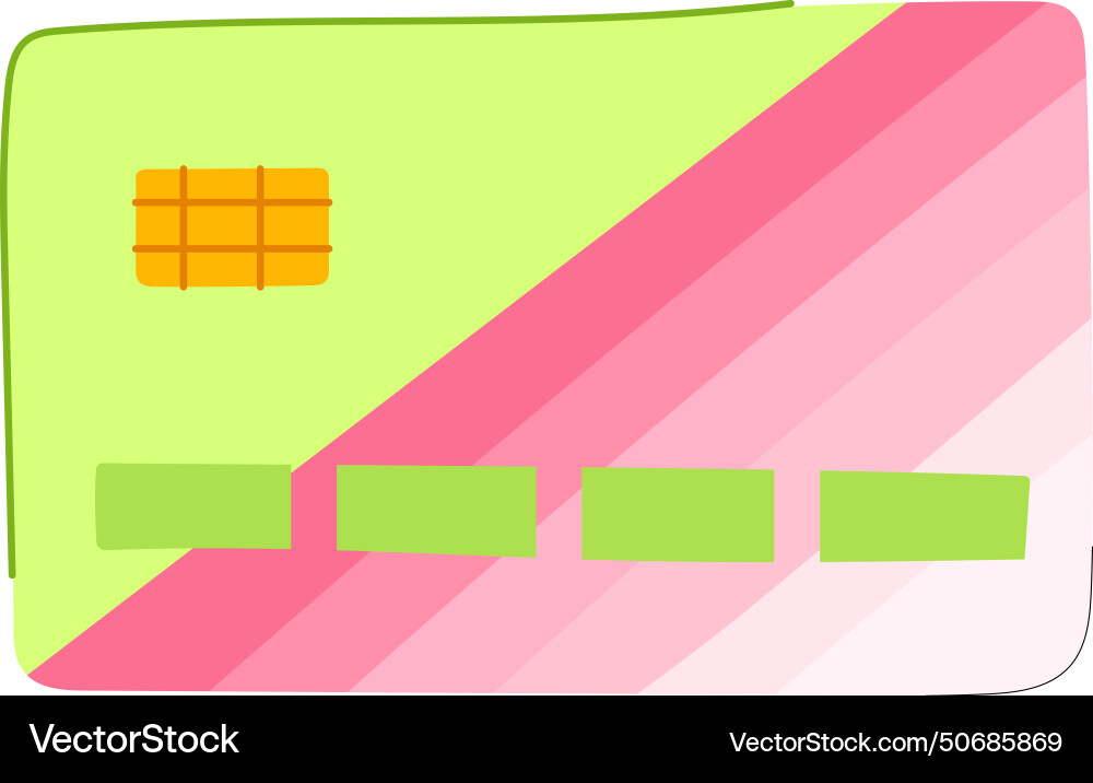 Hold credit card cartoon Royalty Free Vector Image