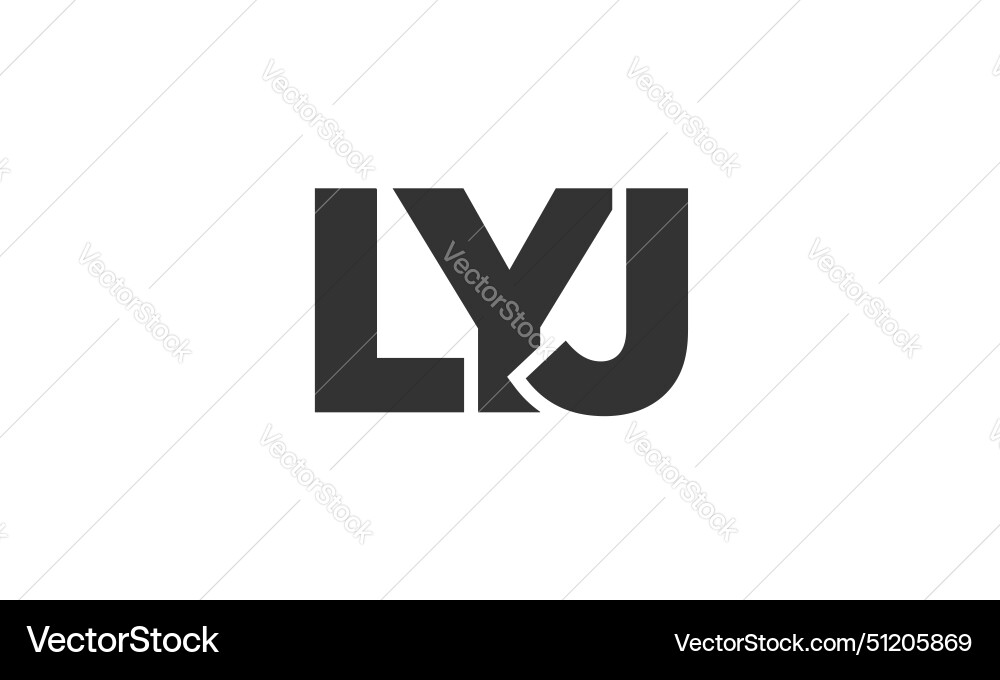 Lyj logo design template with strong and modern Vector Image