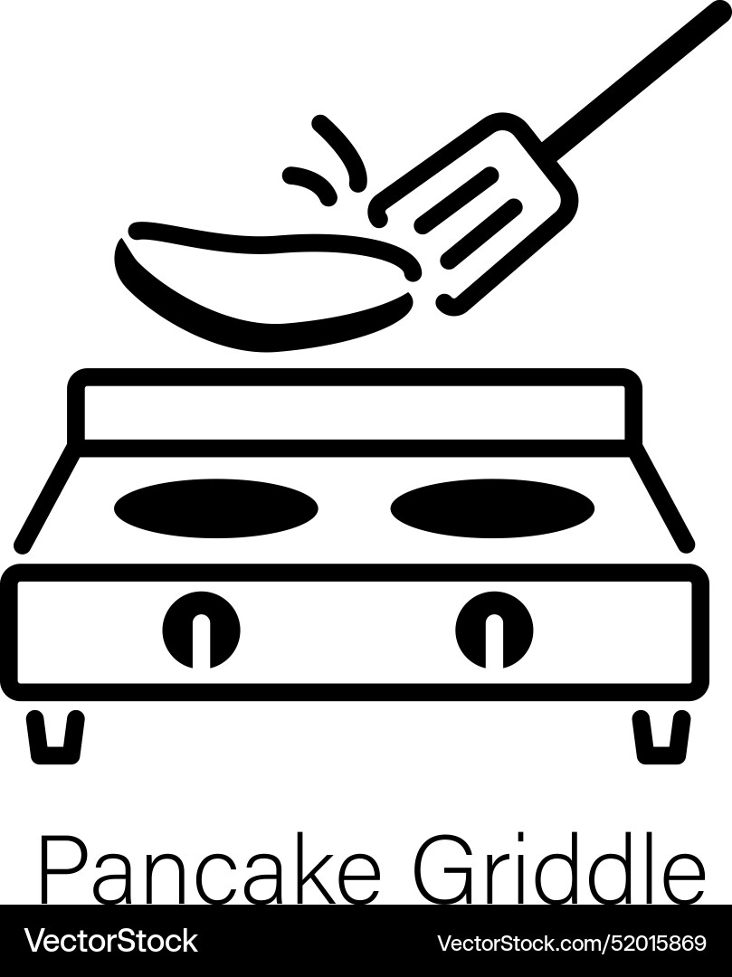 Pancake griddle Royalty Free Vector Image - VectorStock