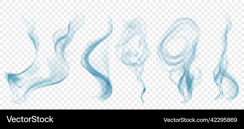 Smoke set Royalty Free Vector Image - VectorStock