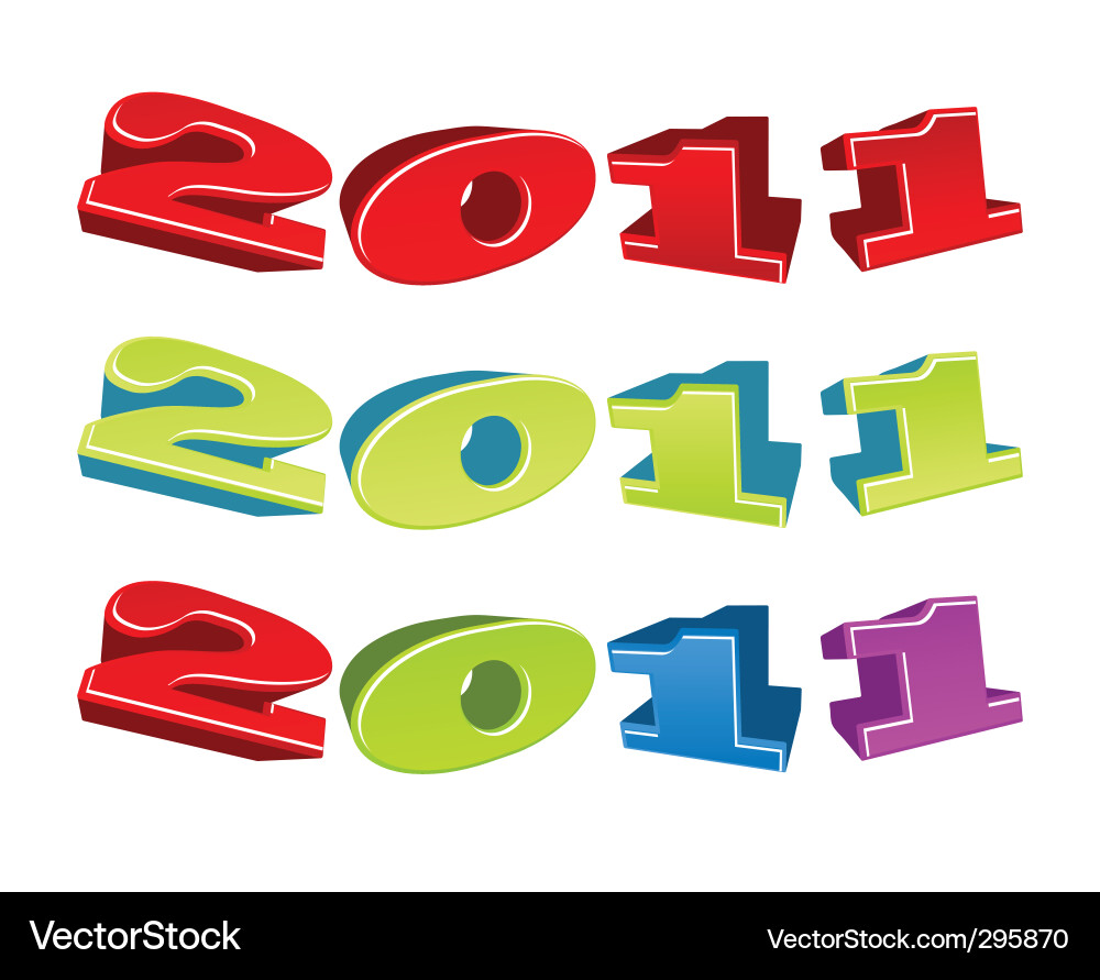 2011 year Royalty Free Vector Image - VectorStock