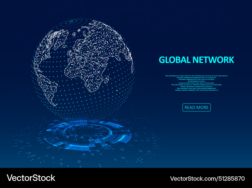 Abstract global technology background Royalty Free Vector