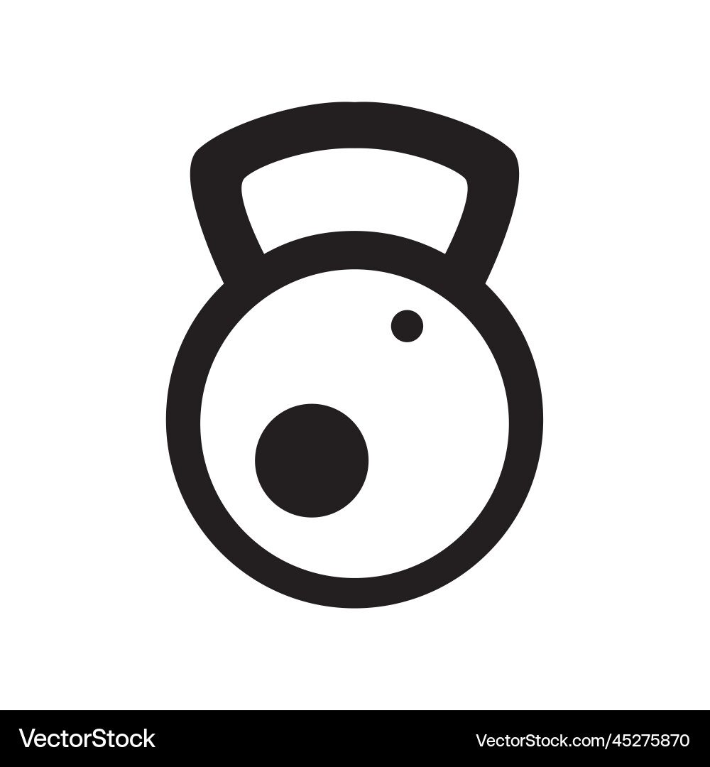Barbel gym eye icon logo Royalty Free Vector Image