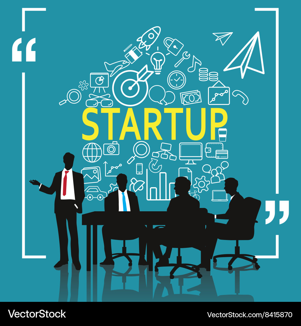 Business meeting for startup Royalty Free Vector Image