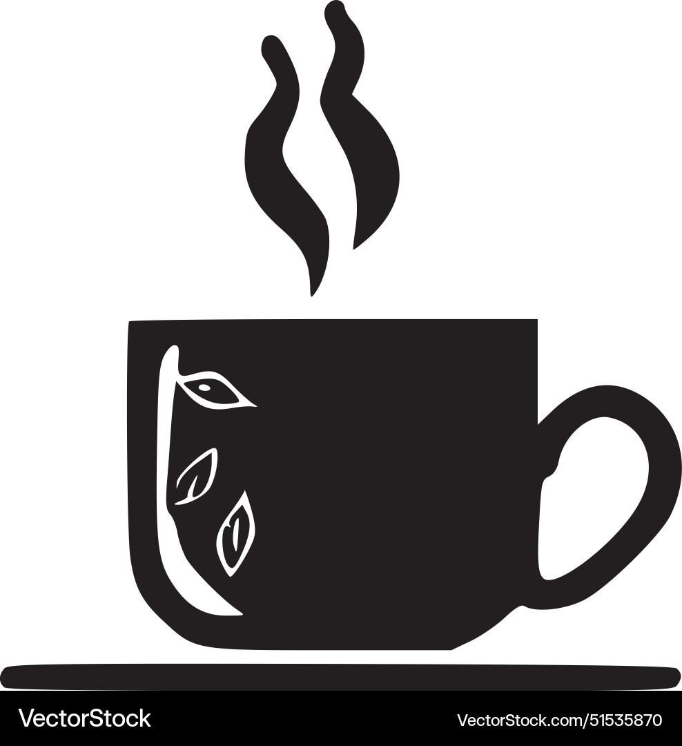Coffee - black and white isolated icon Royalty Free Vector