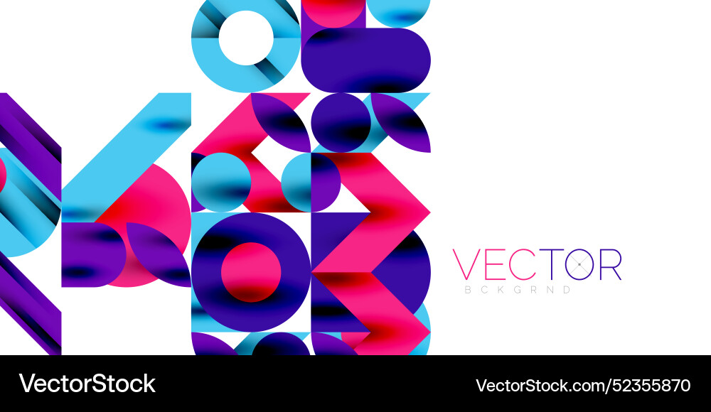 Colorful simple dynamic geometric forms circles Vector Image