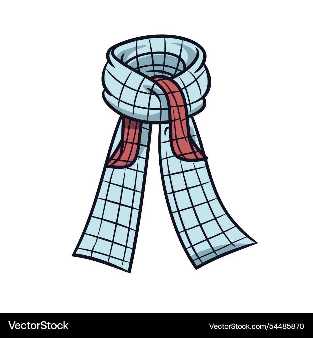 Cozy patterned scarf with stylish design Vector Image