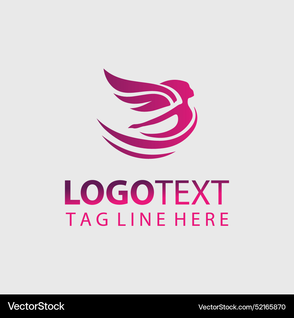 Flying women logo Royalty Free Vector Image - VectorStock