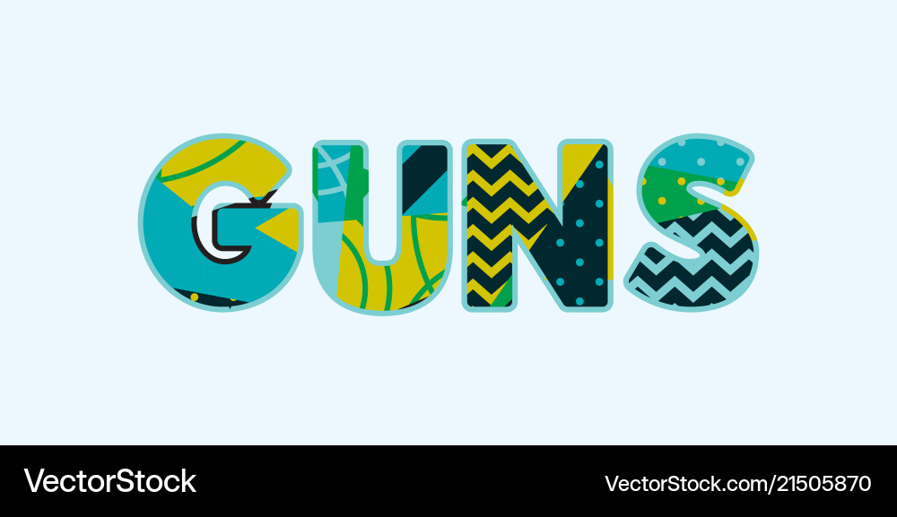 Guns concept word art Royalty Free Vector Image