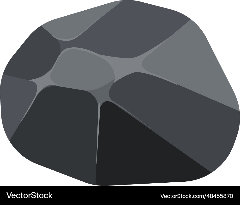 Polygon Stein Cartoon Kohle Ikone Graphit Stein Vektorbild