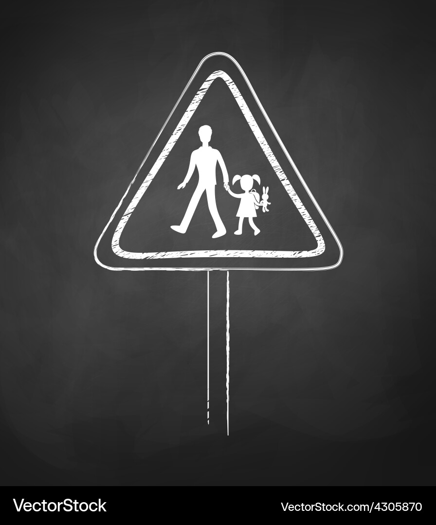 School warning sign Royalty Free Vector Image - VectorStock