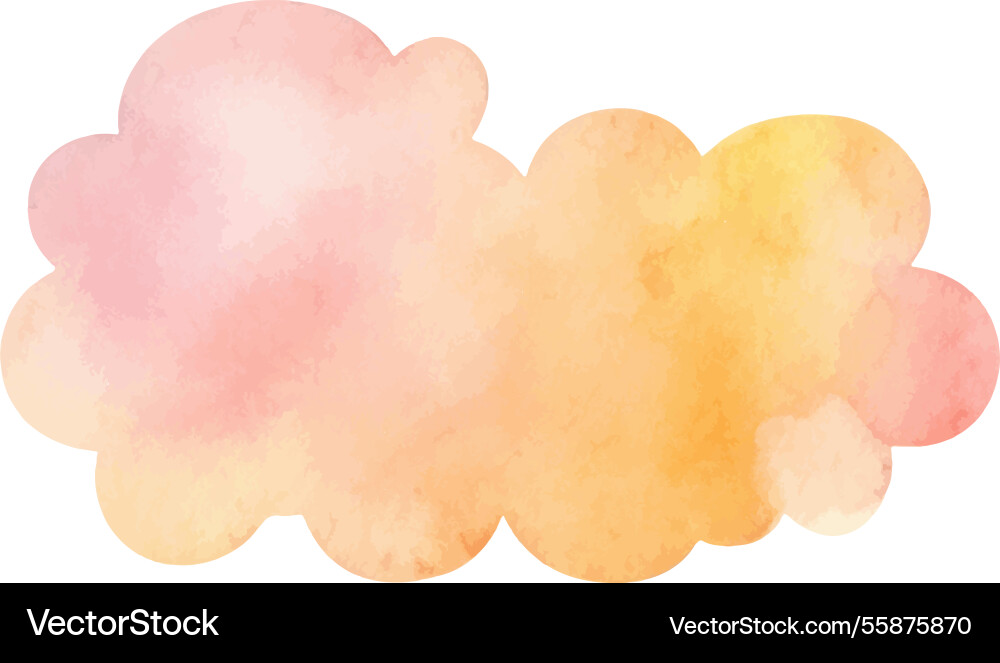 Watercolor Cloud Motif Royalty Free Vector Image