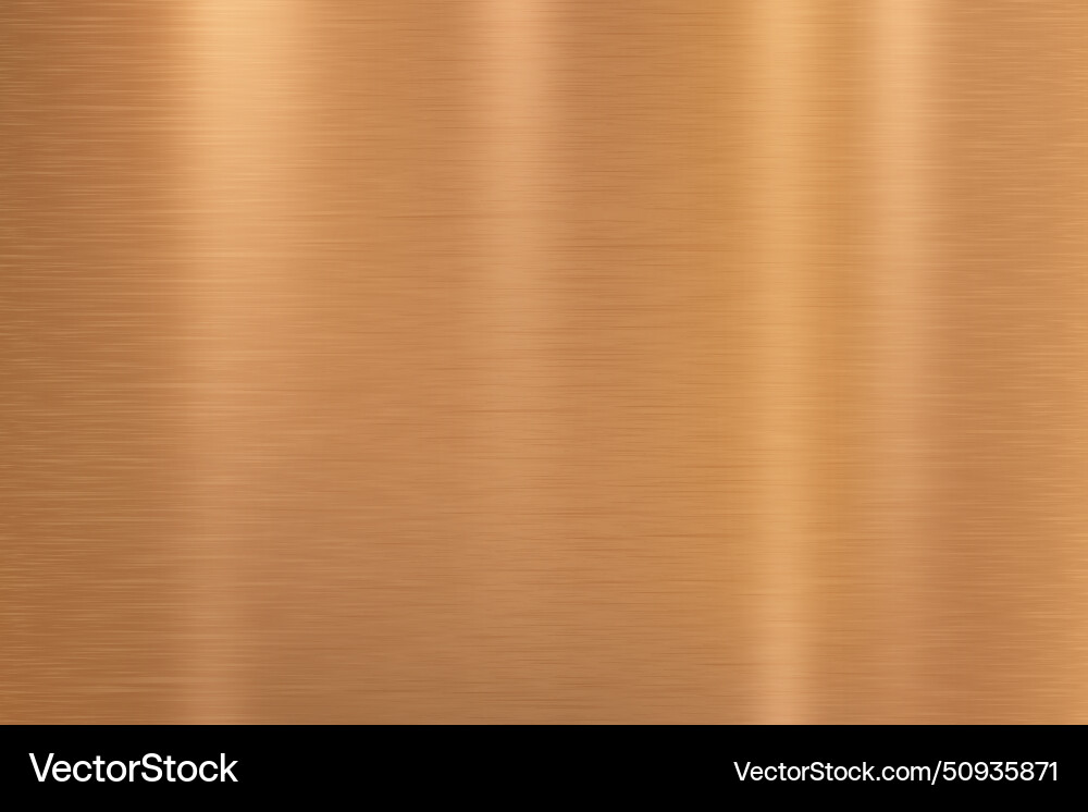 Copper texture with fine brush steel background Vector Image