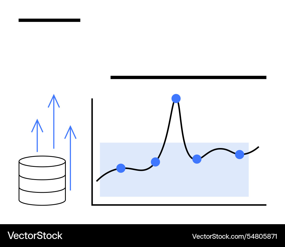 Data growth and analytics monitoring trends Vector Image