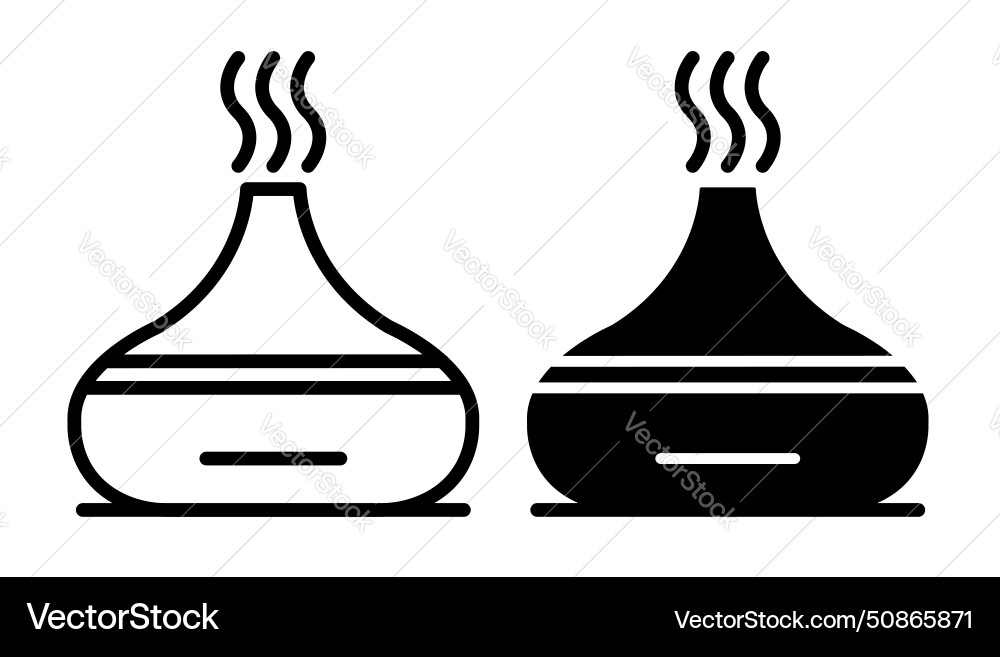 Diffuser icon set scent reed aromatherapy symbol Vector Image