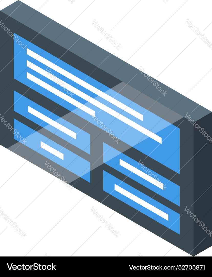 Digital interactive kiosk showing information Vector Image