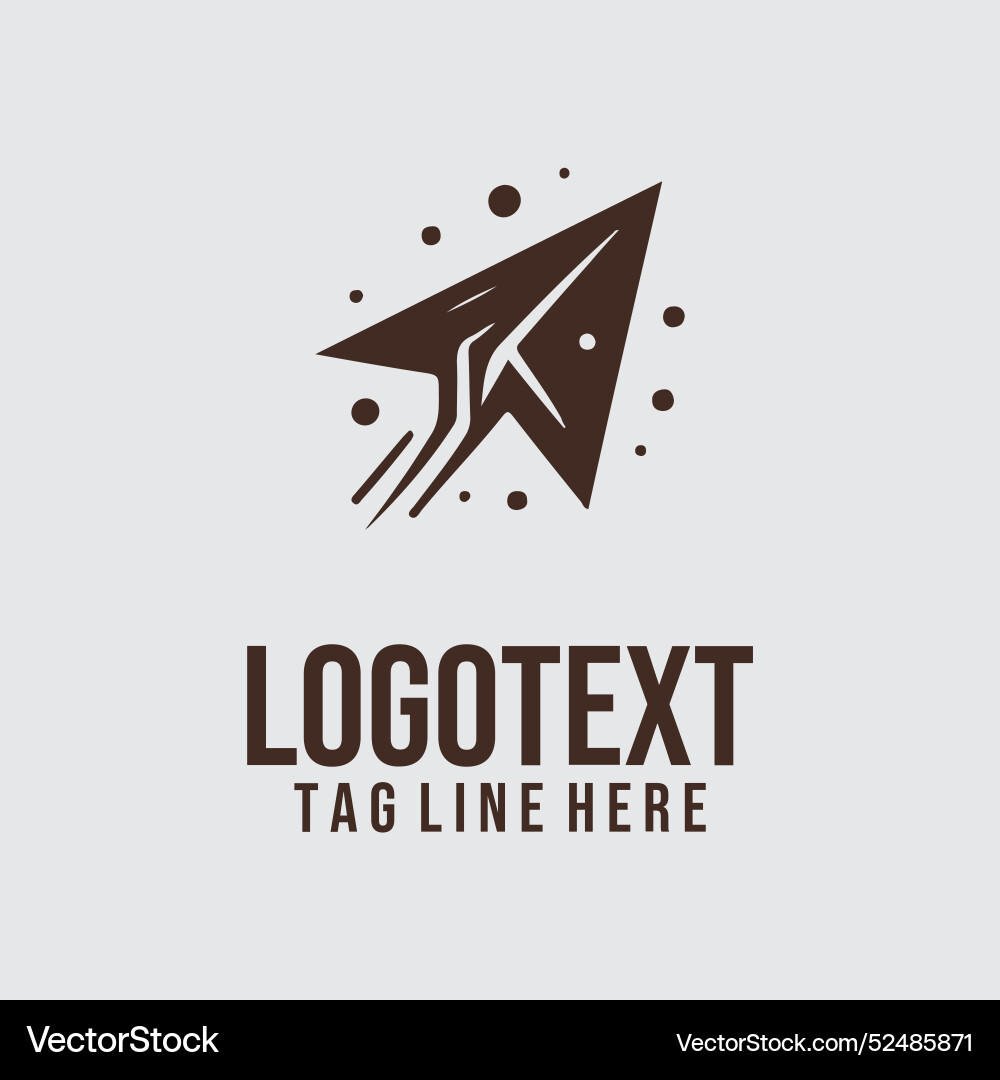 Paper plane logo Royalty Free Vector Image - VectorStock