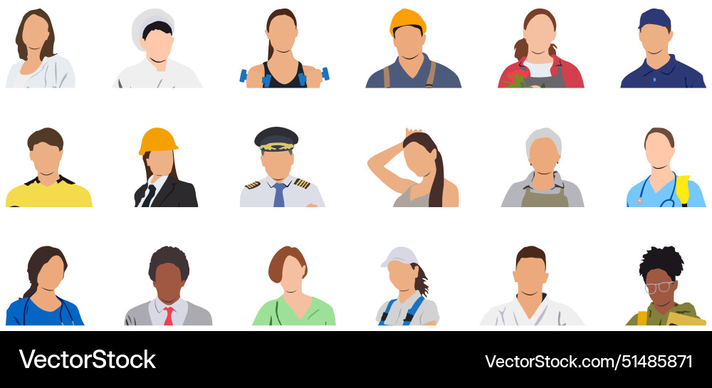 Profession set Royalty Free Vector Image - VectorStock