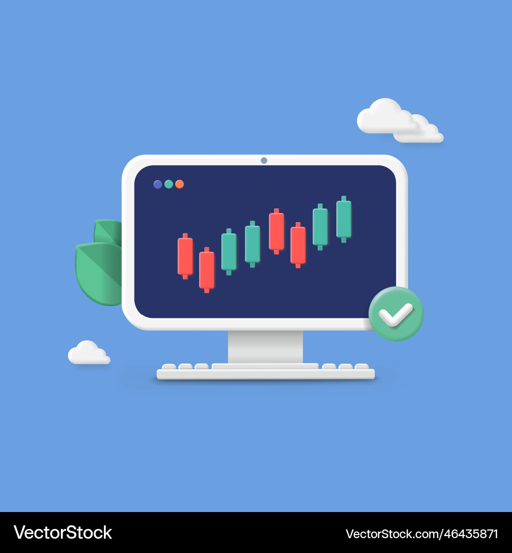 Stock market data analytics exchange Royalty Free Vector