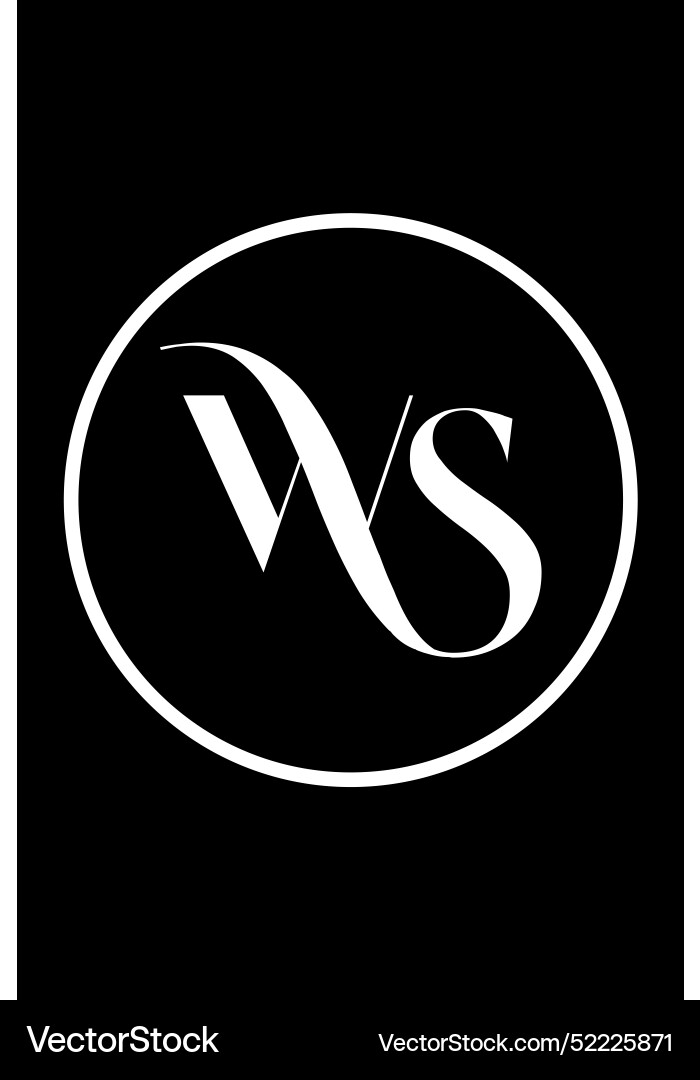 Ws letter logo Royalty Free Vector Image - VectorStock