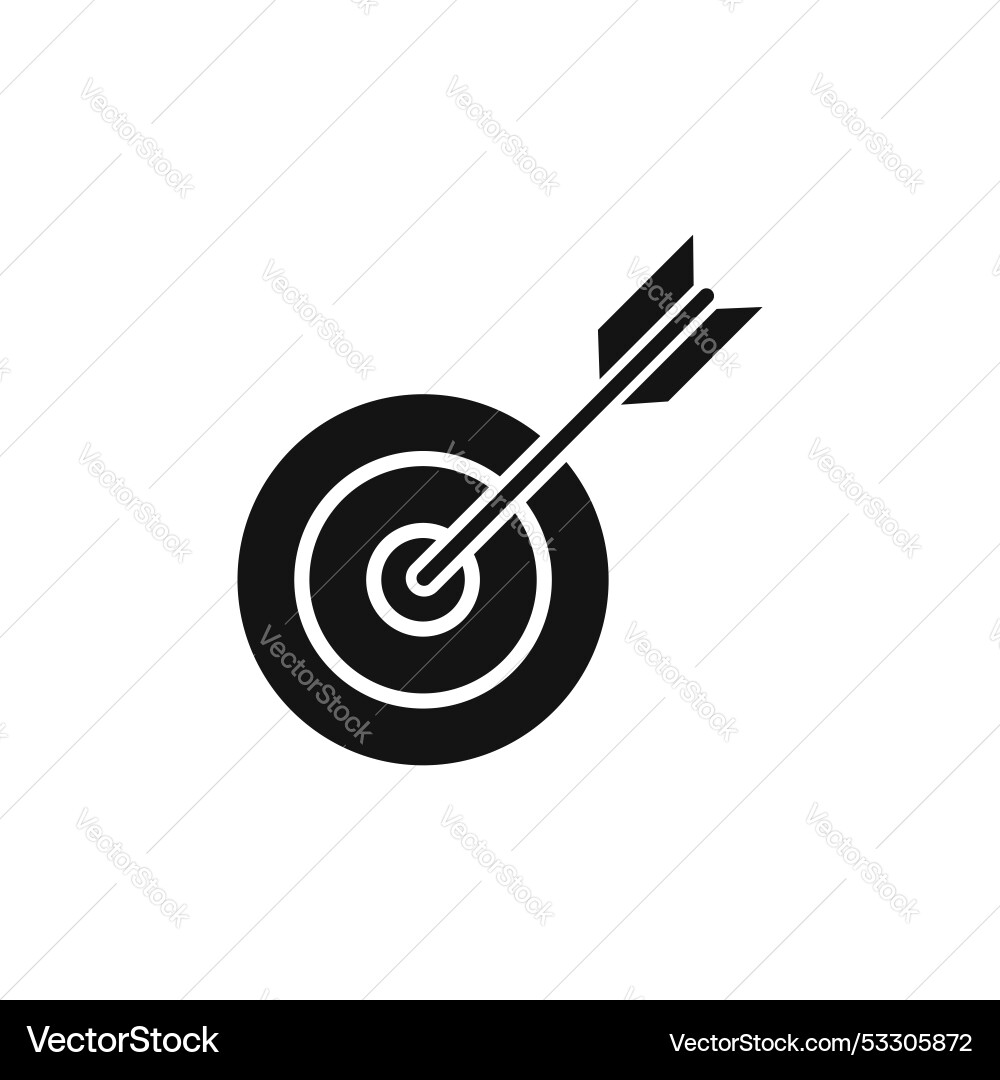 Bullseye icon set purpose aim goal or target Vector Image