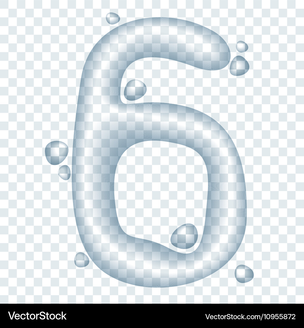 Clear transparent liquid typeface Royalty Free Vector Image