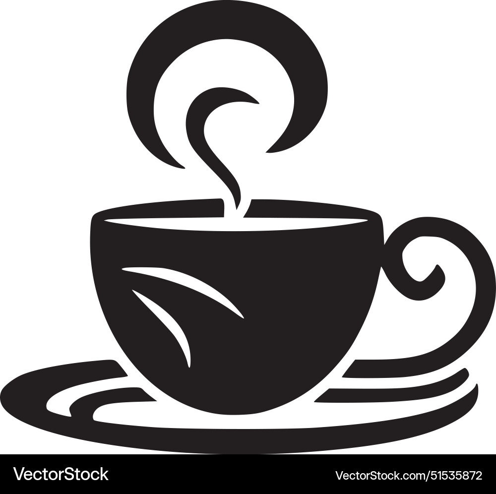 Coffee - black and white isolated icon Royalty Free Vector