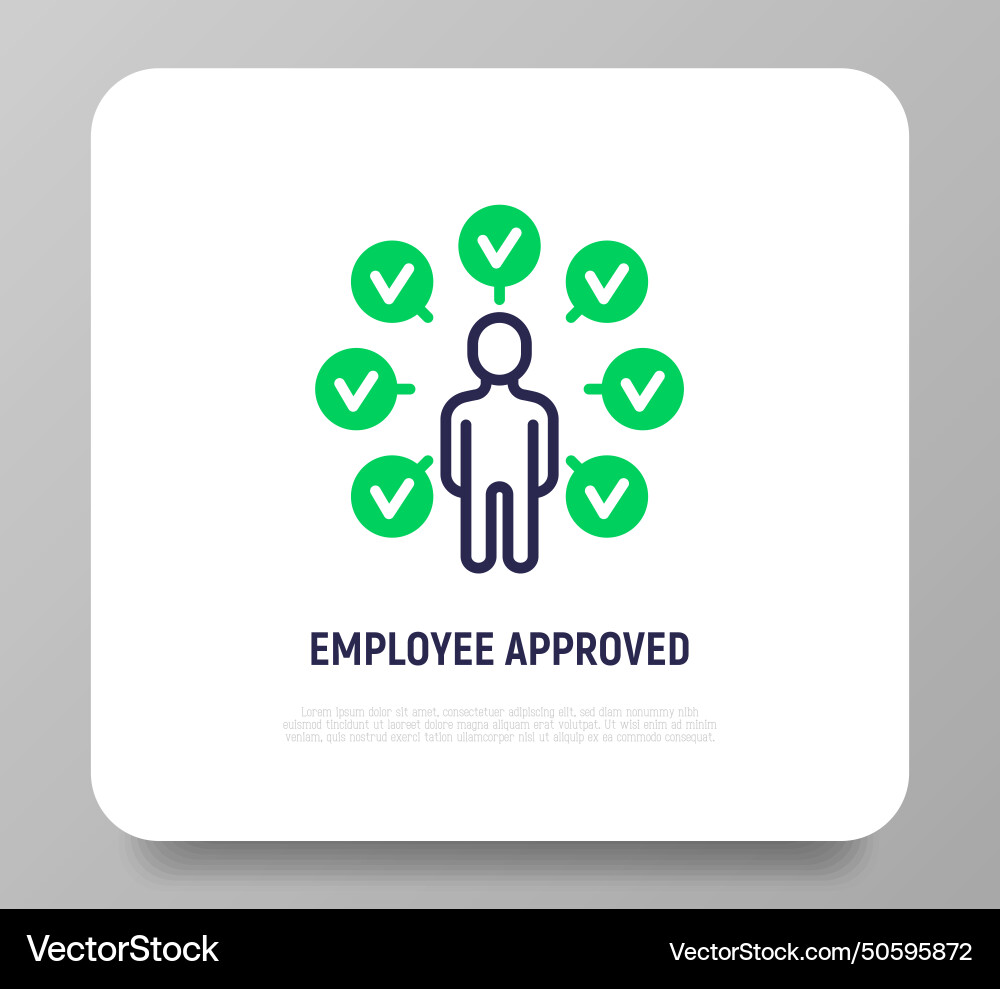 Employee is approved for job successful Royalty Free Vector