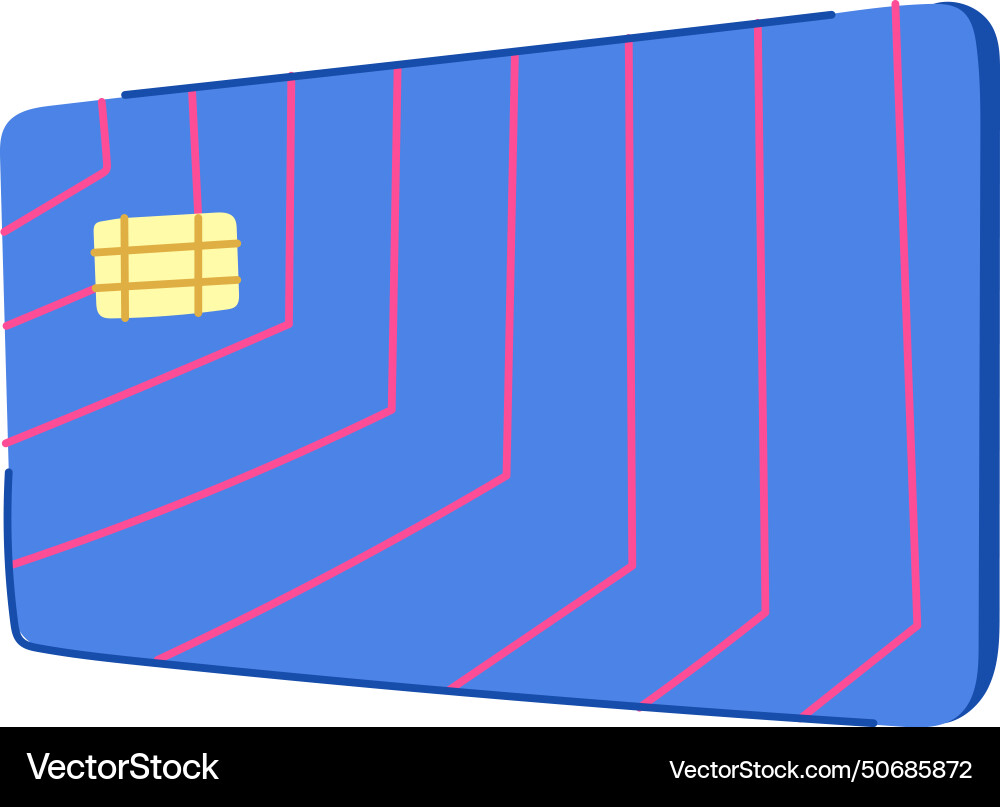 Mockup credit card cartoon Royalty Free Vector Image