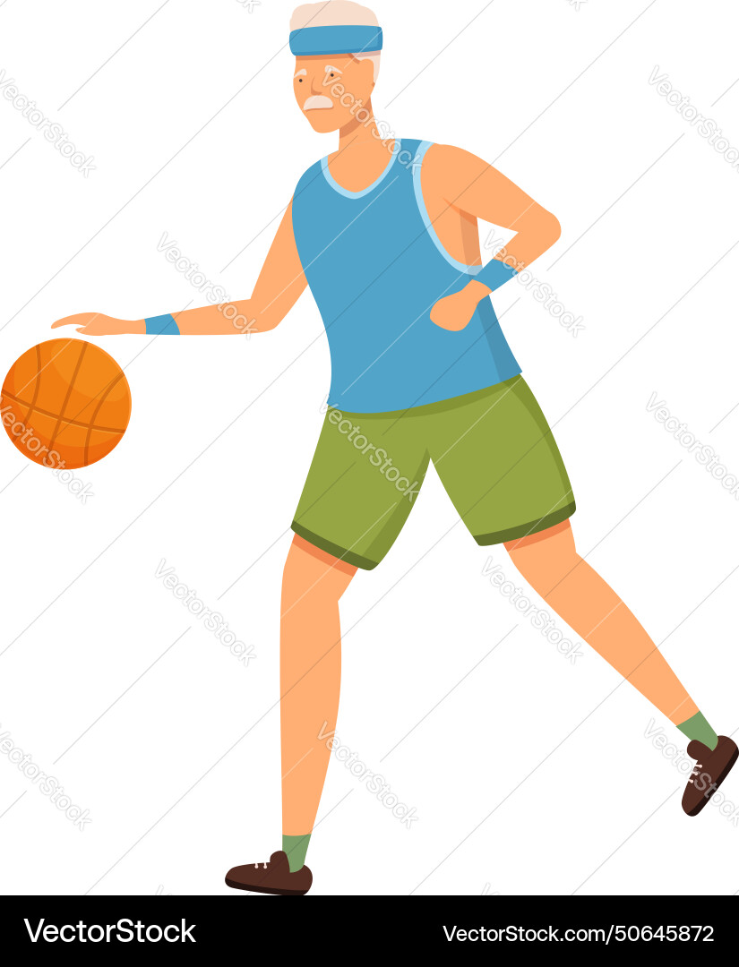 Motion basketball player icon cartoon Royalty Free Vector
