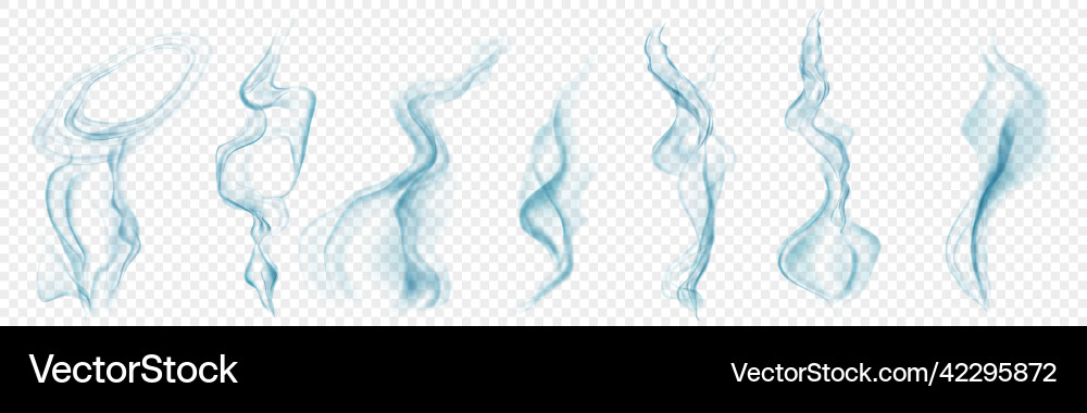 Smoke set Royalty Free Vector Image - VectorStock