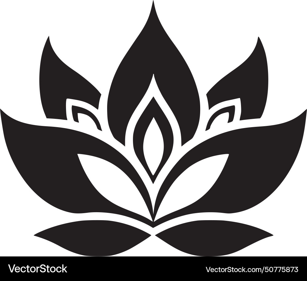Flower - black and white isolated icon Royalty Free Vector