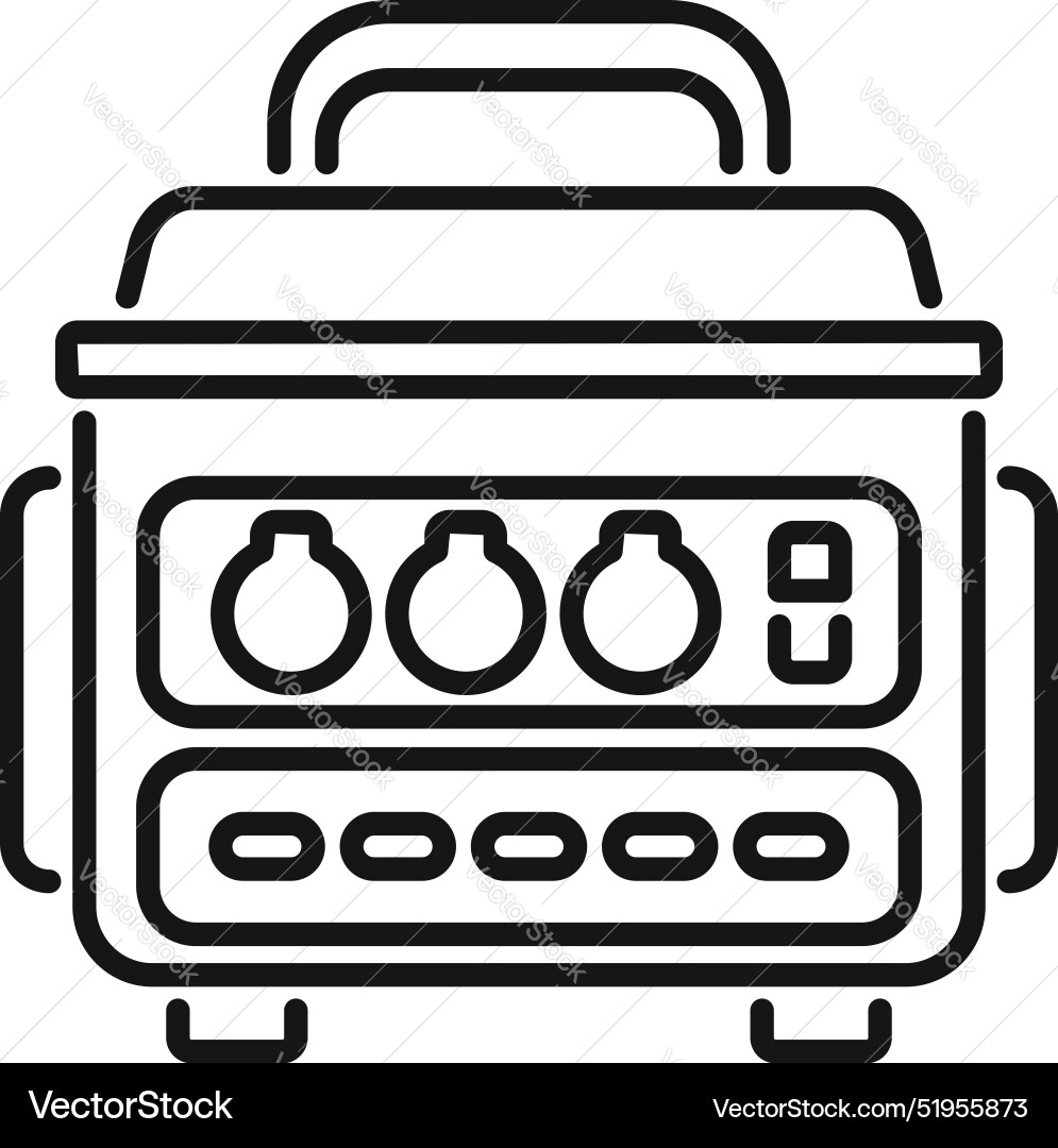 Portable power station providing multiple outlets Vector Image