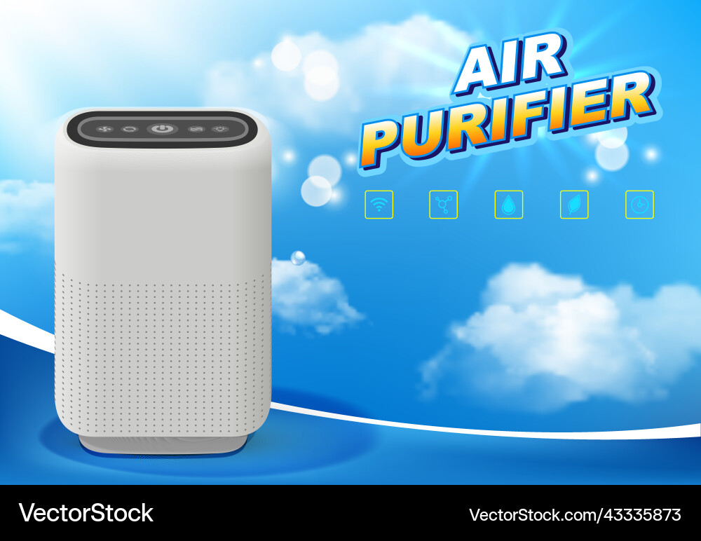 Realistic air humidifier device for house Vector Image