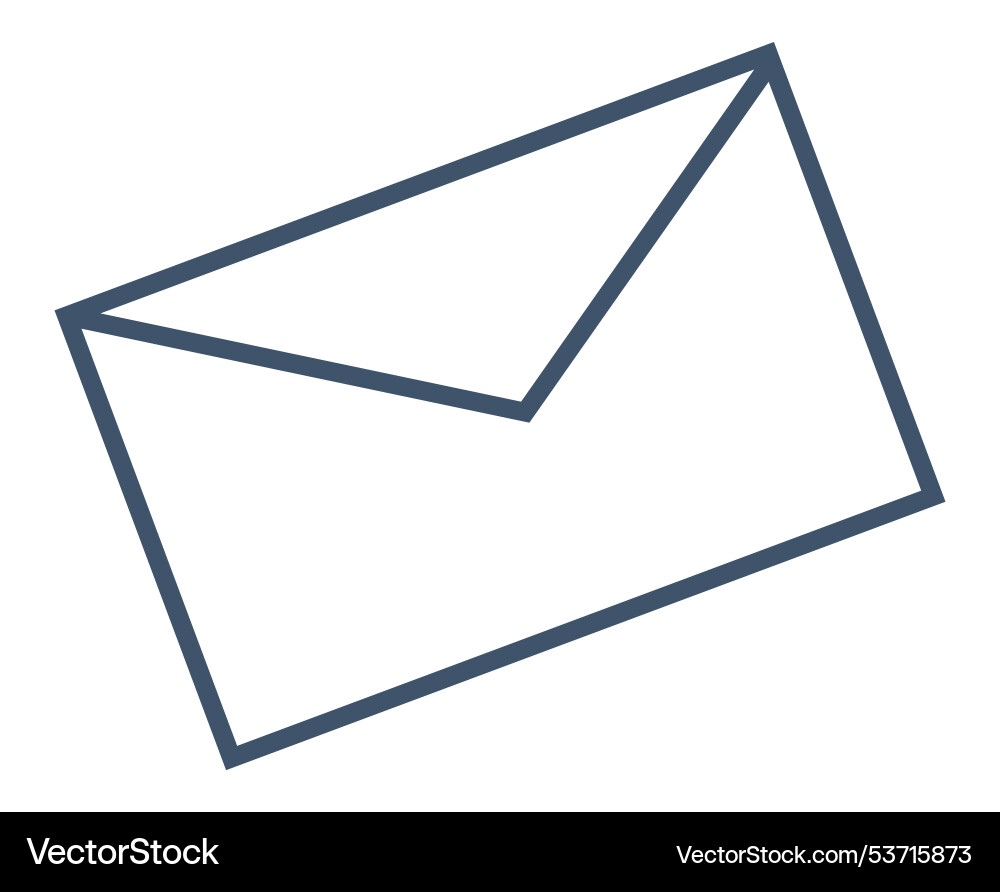 Simple outline of a mail envelope Royalty Free Vector Image