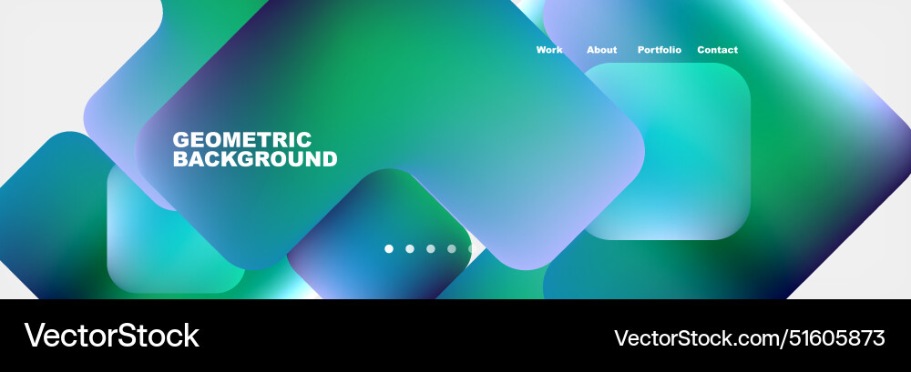 Square internet web page design template Vector Image