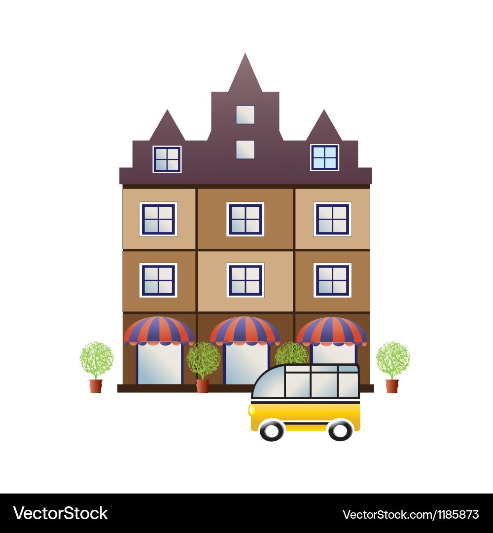 Urban Residential Building Royalty Free Vector Image