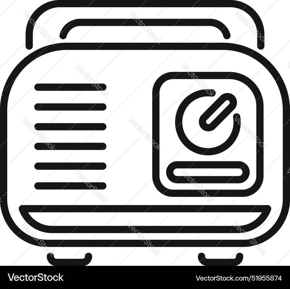 Portable radio receiver transmitting Royalty Free Vector