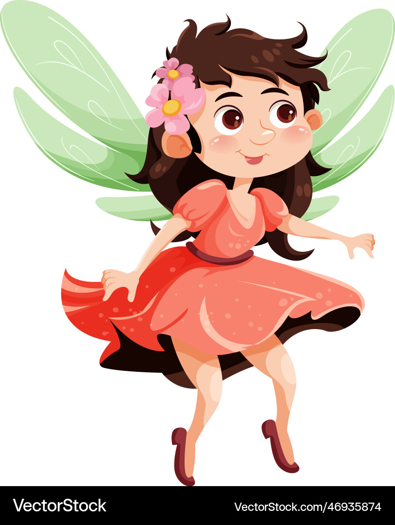 Schöne Fee Cartoon Charakter Lizenzfreies Vektorbild