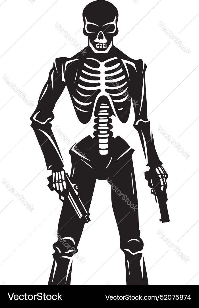 Skele squad skeleton with guns rifle rogue Vector Image