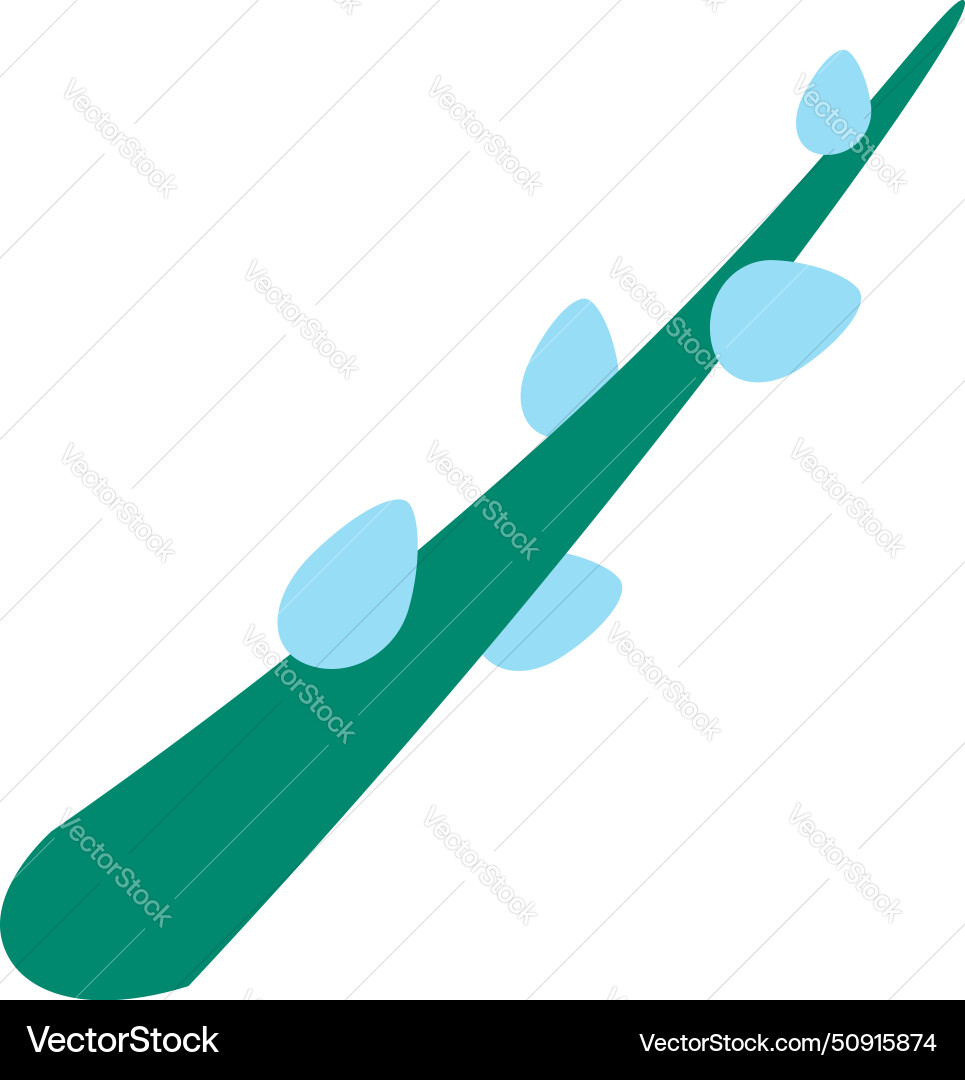 Young green twig with budding buds icon Royalty Free Vector
