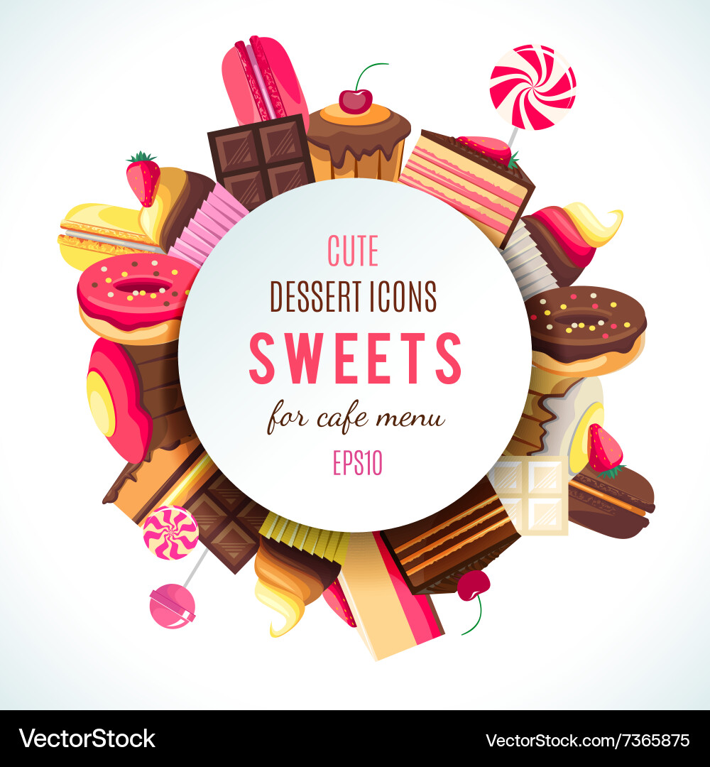 Background for sweets company logo Royalty Free Vector Image
