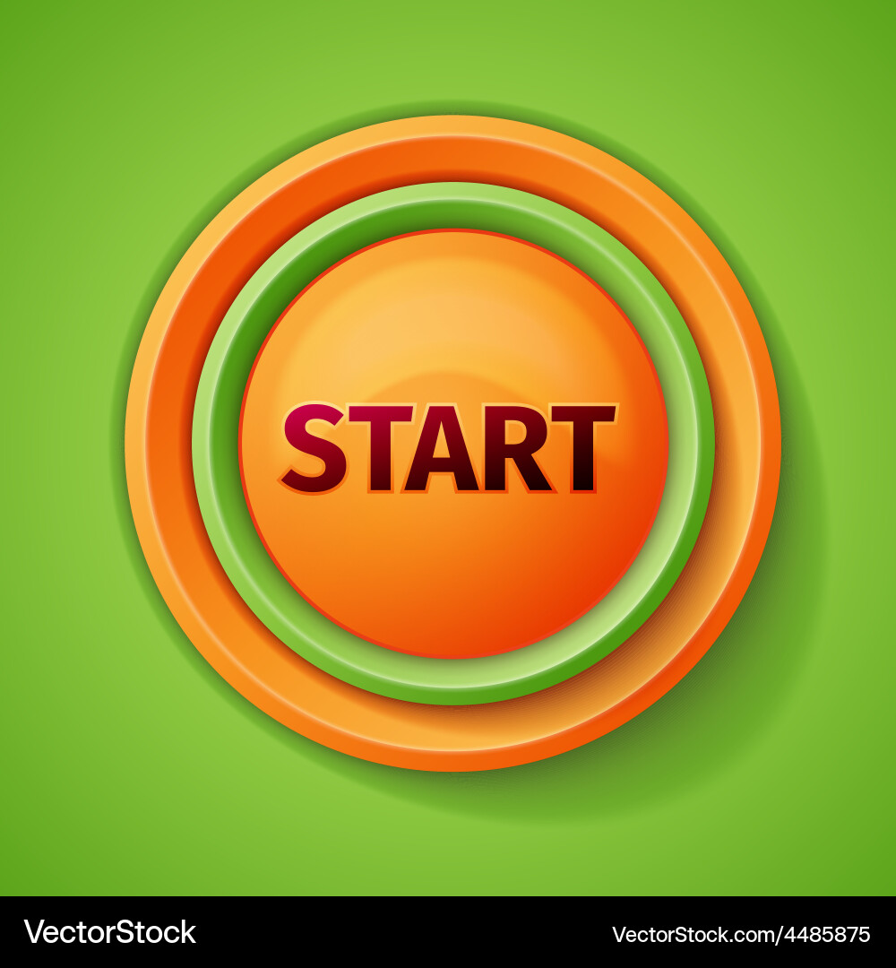 Button start Royalty Free Vector Image - VectorStock