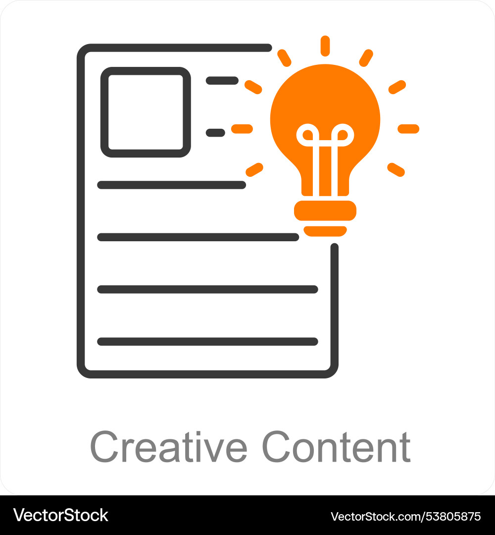 Creative content Royalty Free Vector Image - VectorStock