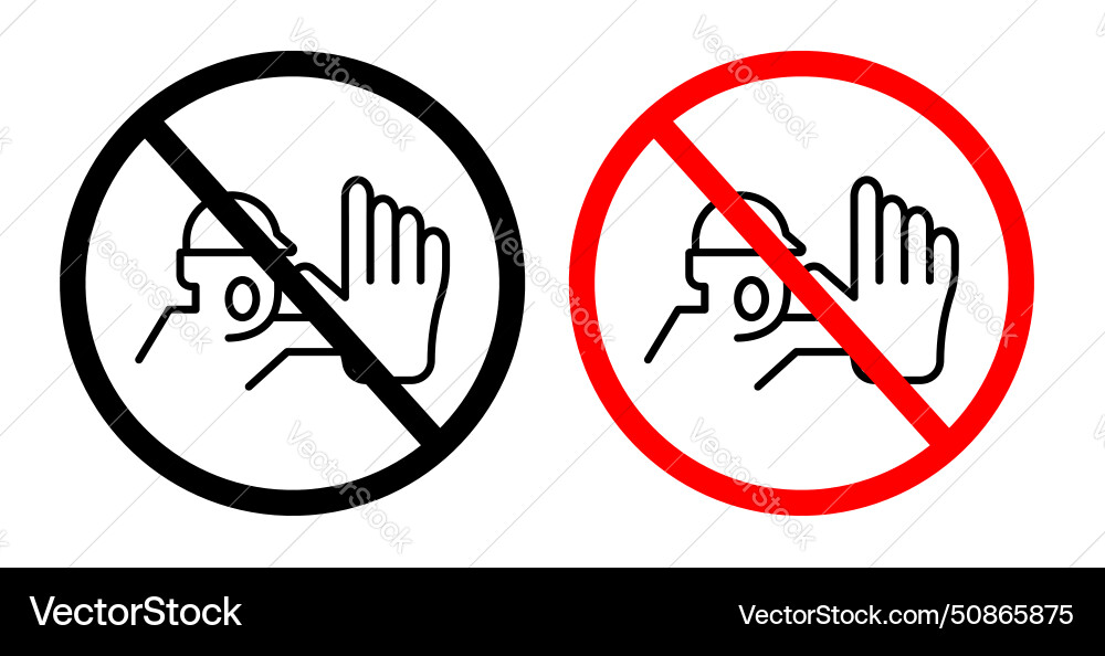 Do not enter sign icon set stop and traffic Vector Image