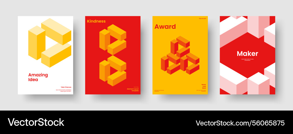 Isolated background template abstract book cover Vector Image