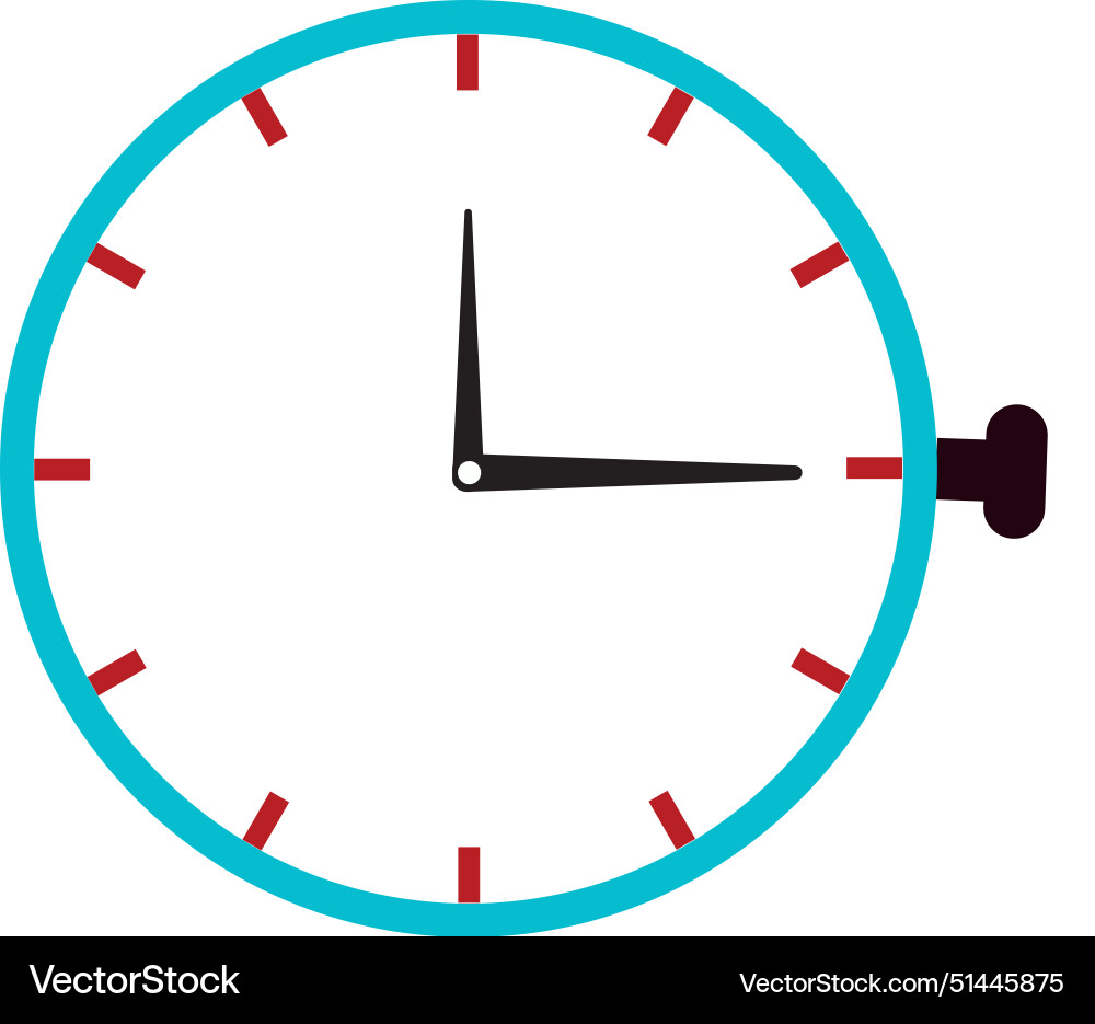 Watch color icon time alarm clock Royalty Free Vector Image