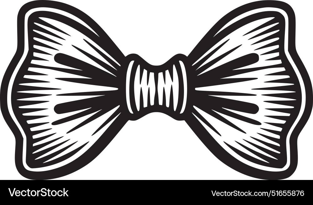 Bow - black and white isolated icon Royalty Free Vector