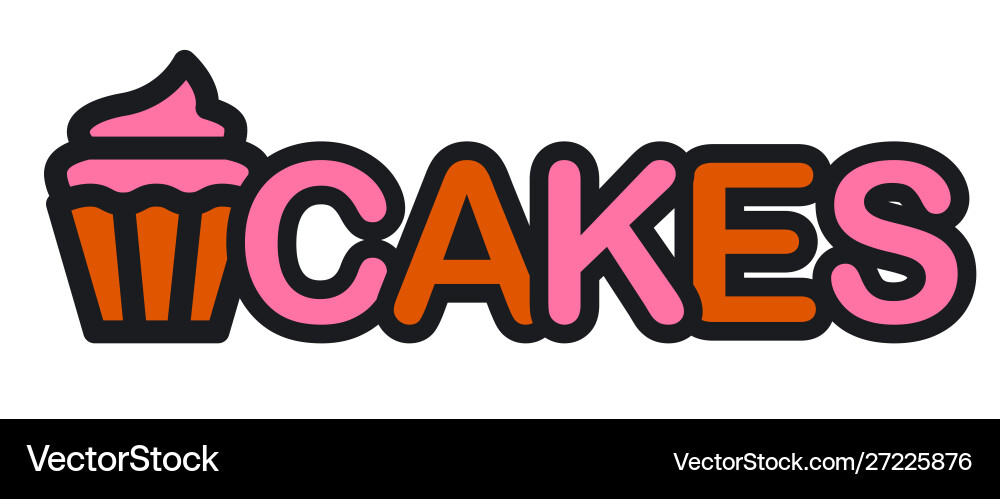 Cakes logo Royalty Free Vector Image - VectorStock