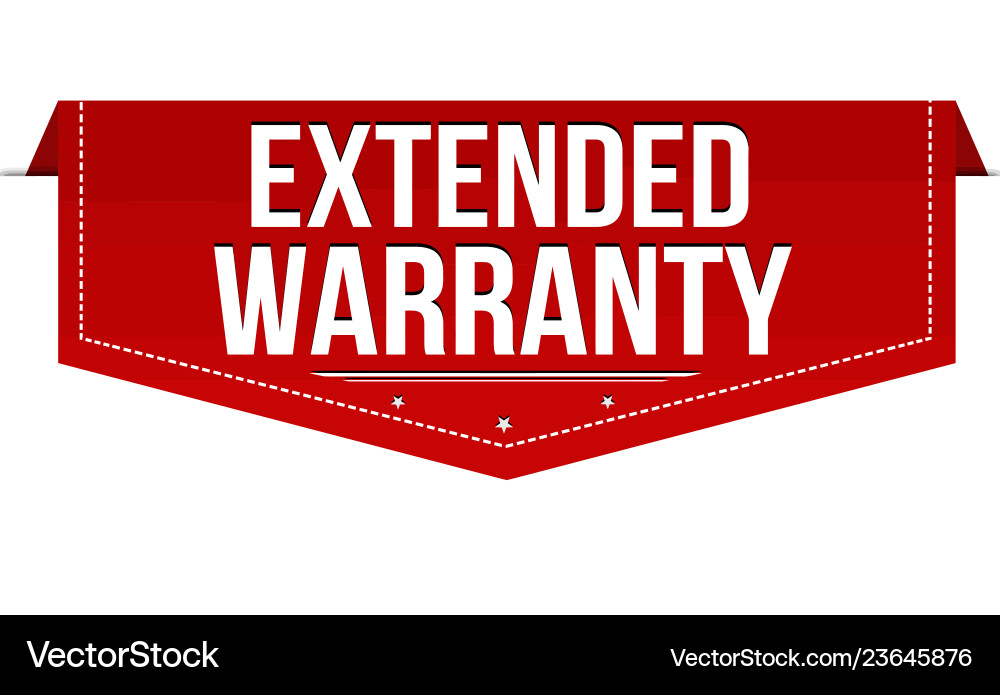 Extended warranty banner design Royalty Free Vector Image